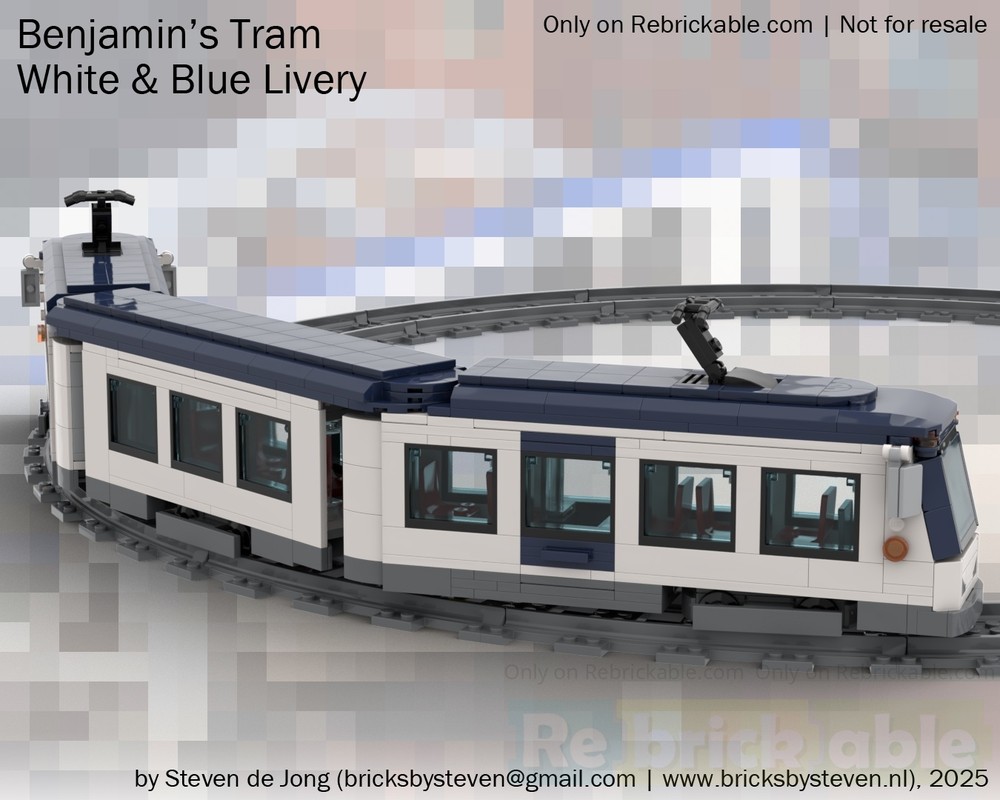 LEGO MOC Tram for Benjamin (Articulated, Minifig / City Scale) by ...
