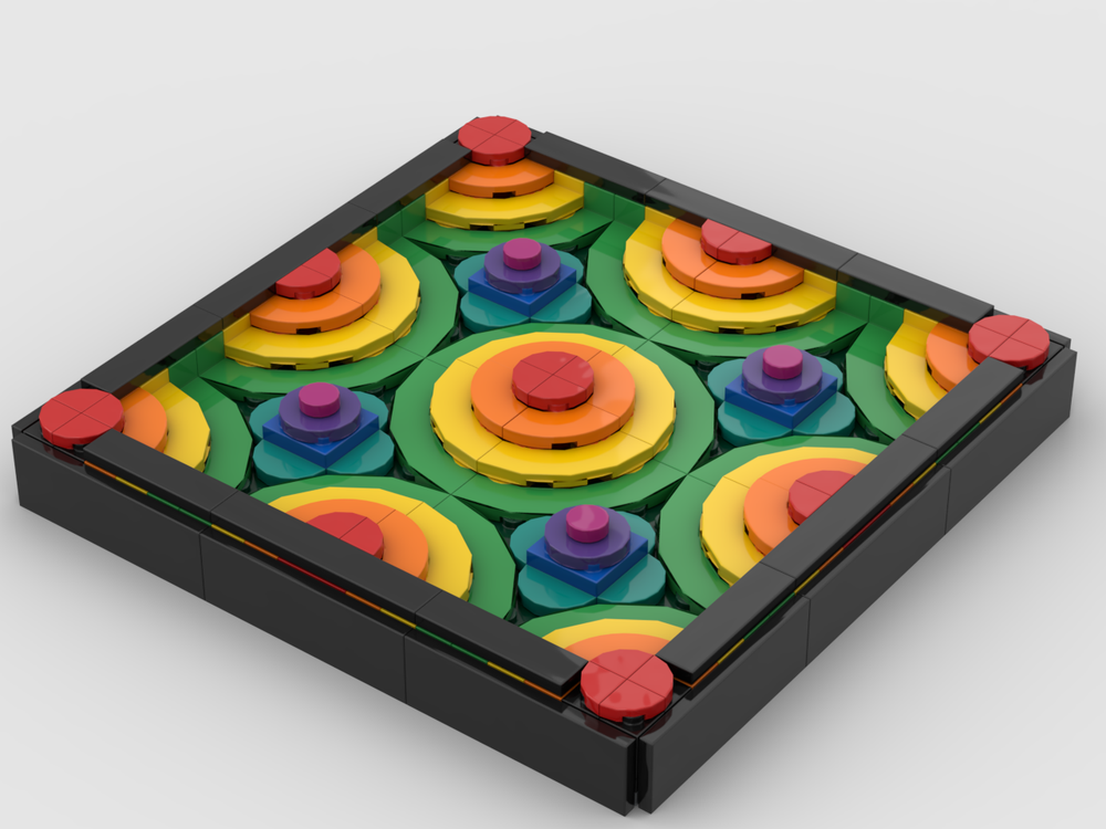 LEGO MOC Rainbow Mandala by KingGror | Rebrickable - Build with LEGO