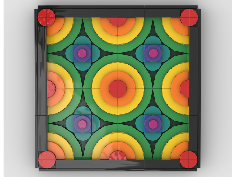 LEGO MOC Rainbow Mandala by KingGror | Rebrickable - Build with LEGO