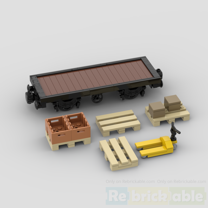 LEGO MOC-234157 Simple flat bed train car with brakes by josszo ...