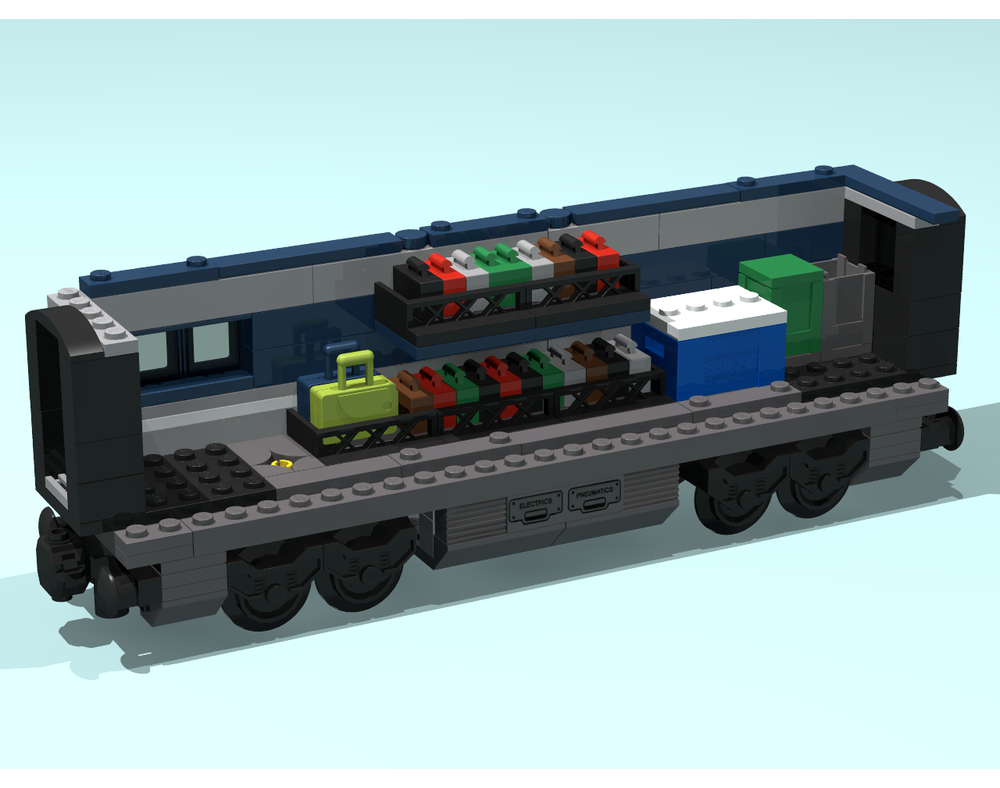 LEGO MOC Passenger Train Baggage Car by NottaCadmonkey | Rebrickable ...