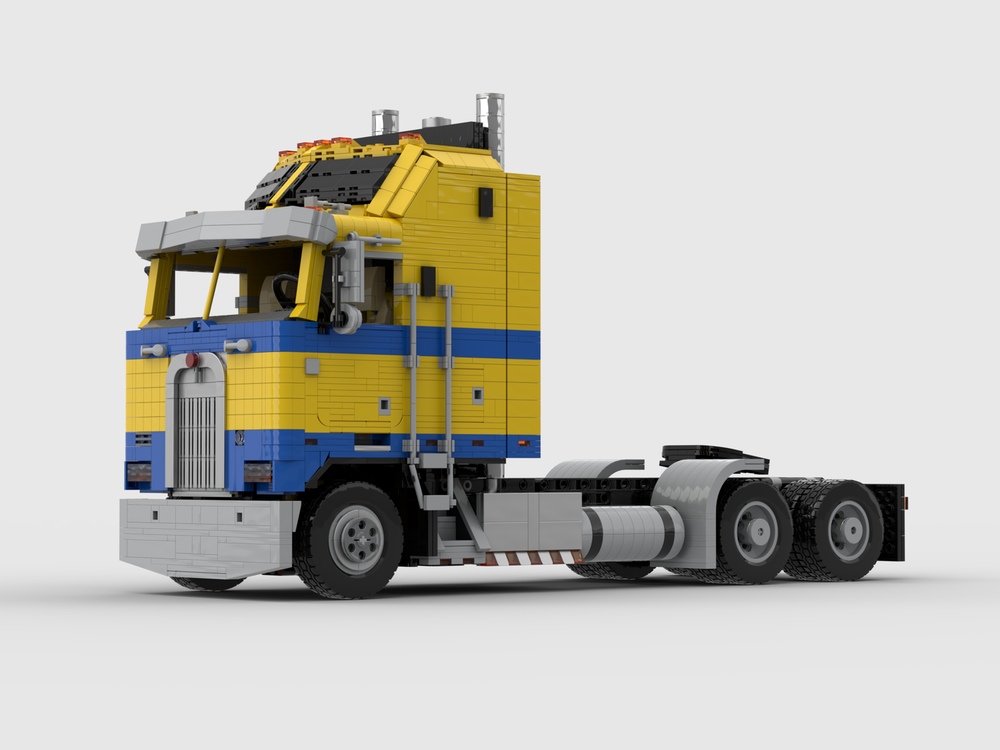 LEGO MOC Kenworth K100 6X4 semi truck(tractor)yellow by LingKong ...