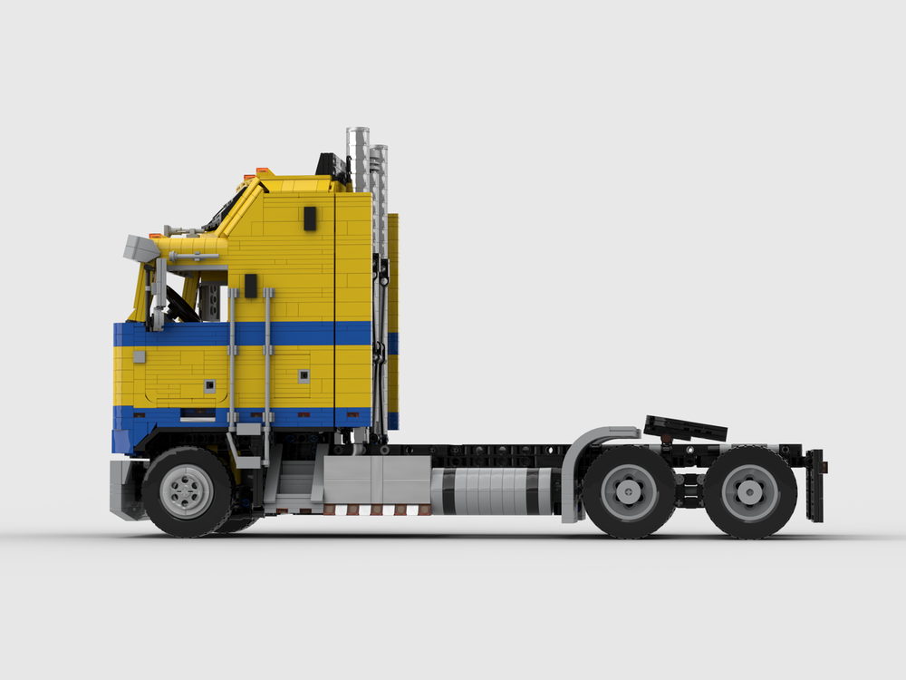 LEGO MOC Kenworth K100 6X4 semi truck(tractor)yellow by LingKong ...