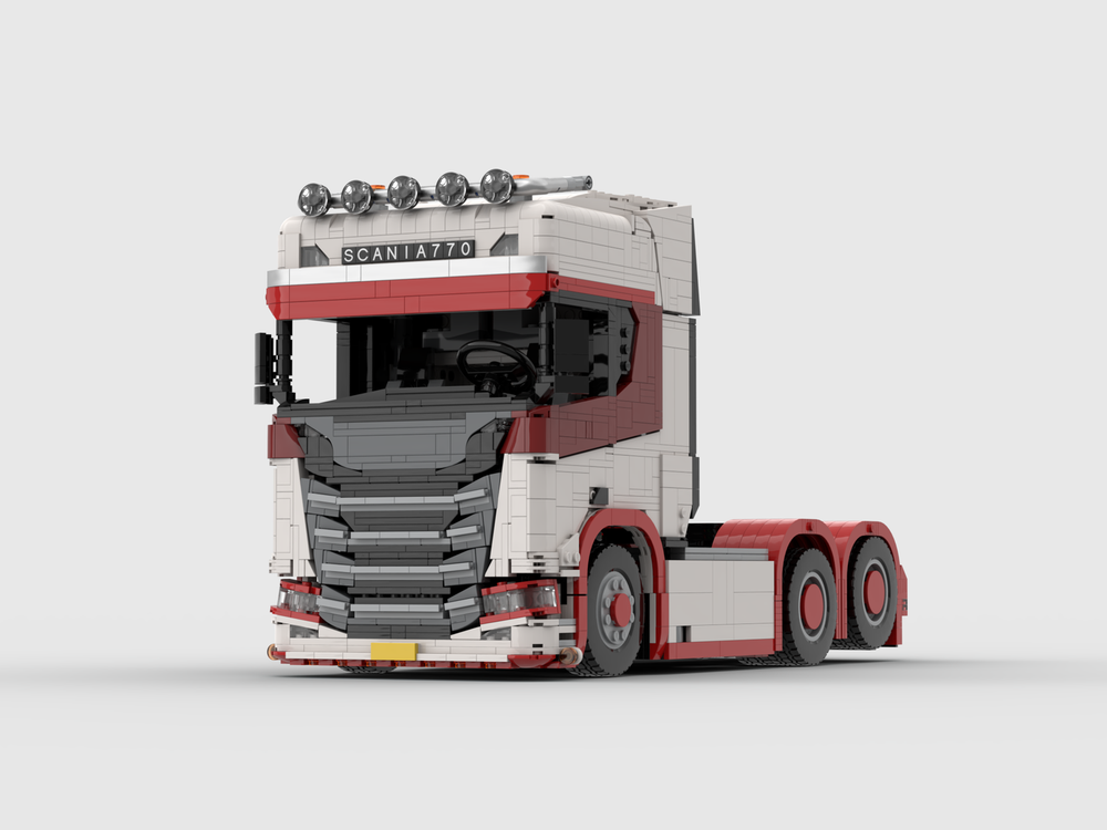 LEGO MOC SCANIA 770s 6x2 truck tractor red 2.0 by LingKong | Rebrickable - Build with LEGO