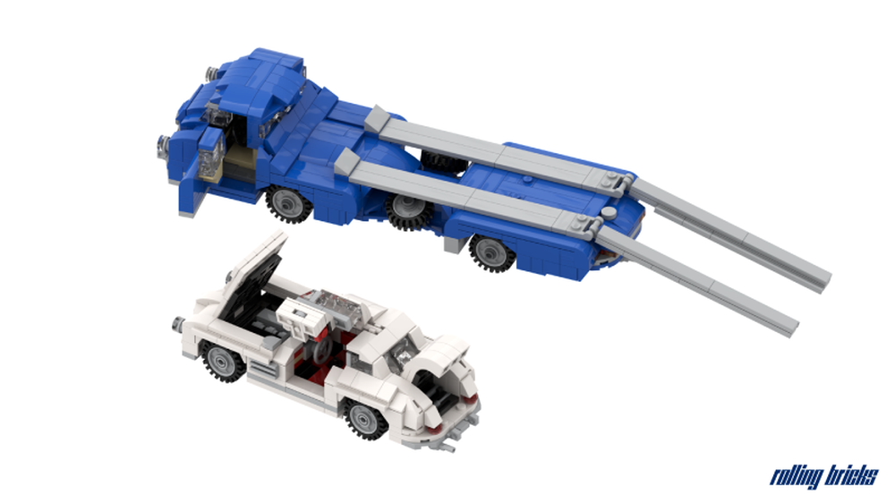 LEGO MOC Mercedes-Benz 300SL on "Blue Wonder" Transporter Bundle by ...