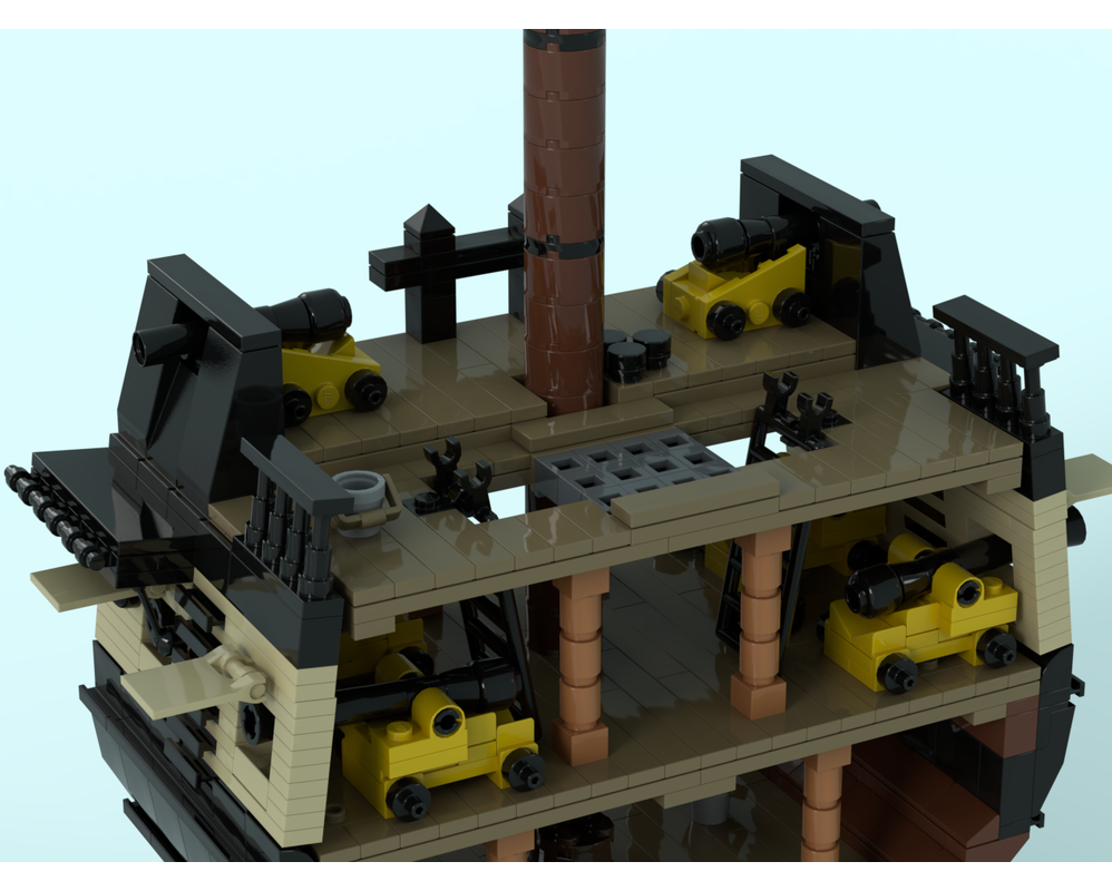 LEGO MOC 18th Century Napoleonic Frigate cross-section display by ...