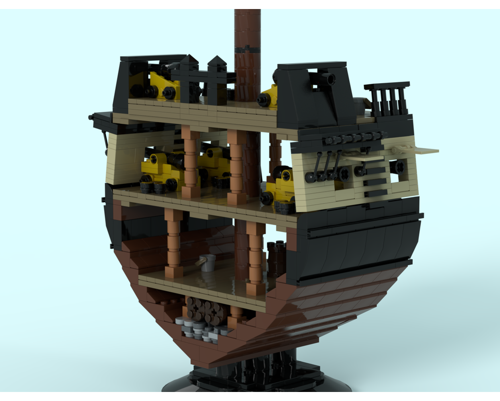 LEGO MOC 18th Century Napoleonic Frigate cross-section display by ...