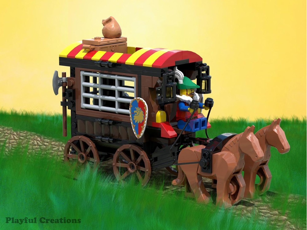 LEGO MOC Lion Knight's Prisoner Carriage by Playful Creations ...