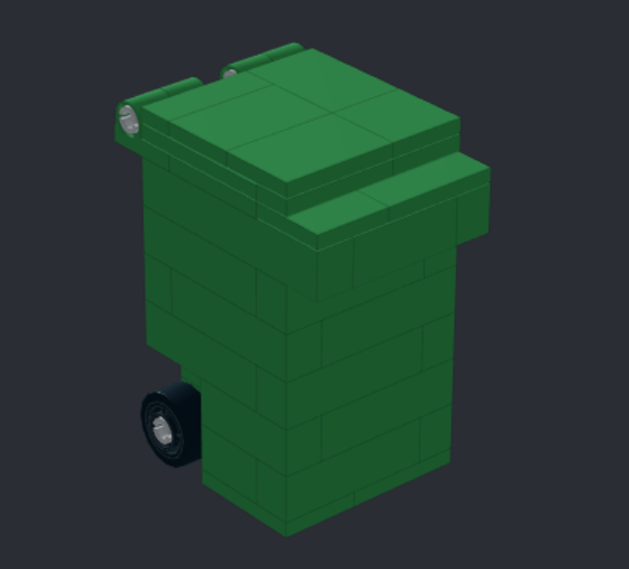 LEGO MOC Garbage Bin by CheongBricks | Rebrickable - Build with LEGO
