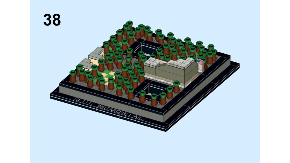 LEGO MOC 9/11 Memorial (NY, USA) by Tiny Bricks | Rebrickable - Build ...