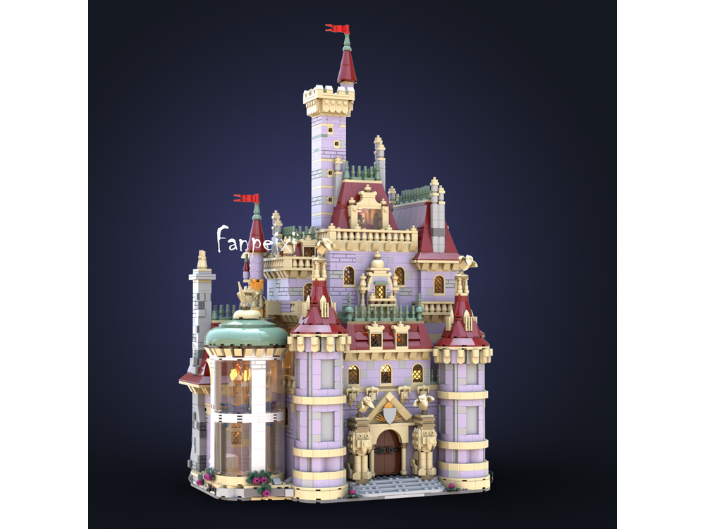 LEGO MOC Beauty and Beast Castle Complete by Fanpeixi | Rebrickable ...
