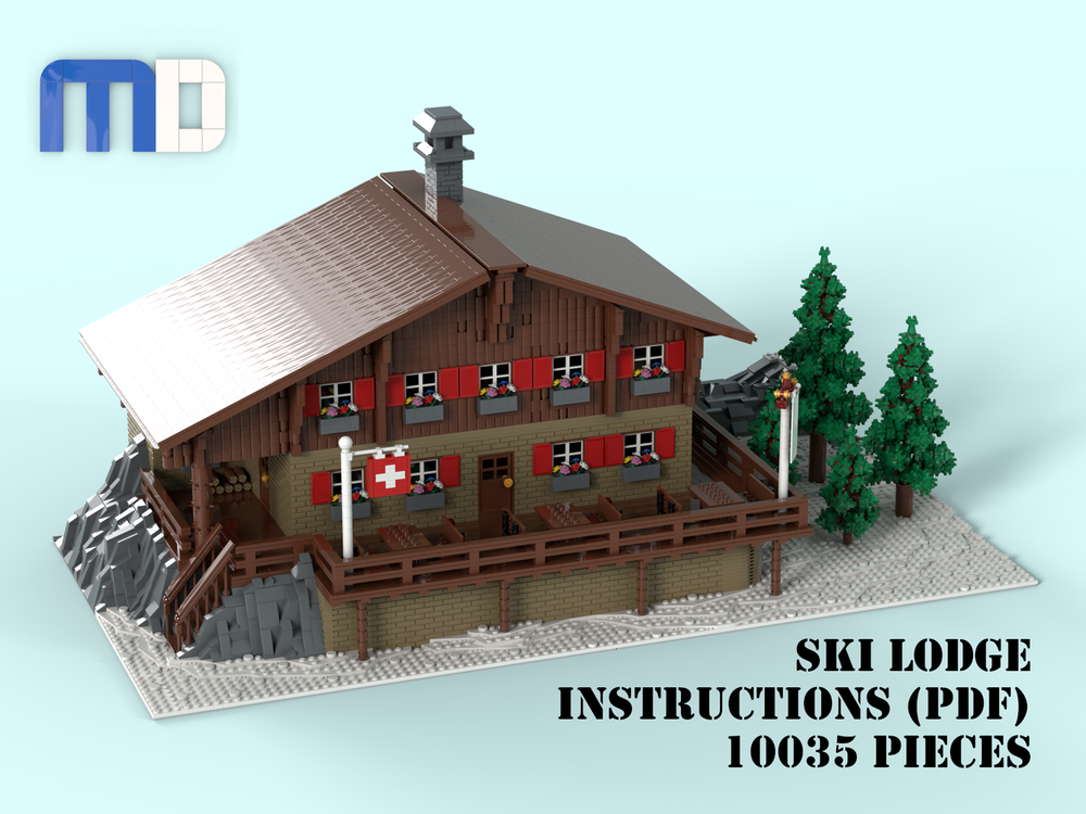 LEGO MOC Ski Lodge MOC by MDesigns | Rebrickable - Build with LEGO