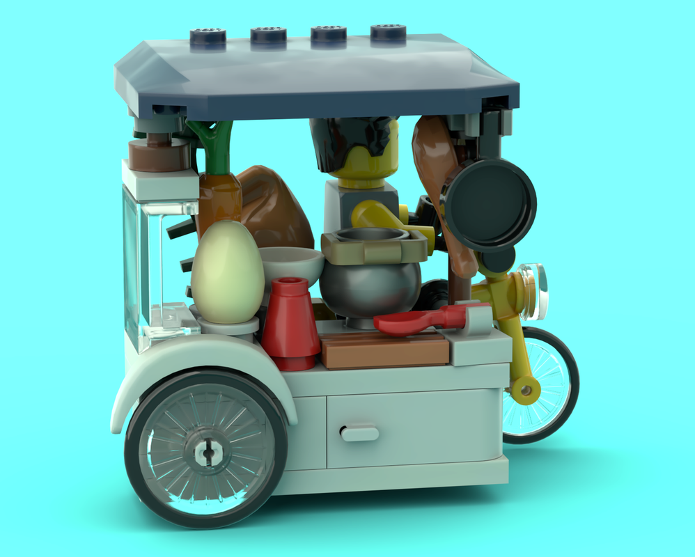 LEGO MOC-234684 Bicycle Hawker Stall by Sumichi | Rebrickable - Build ...