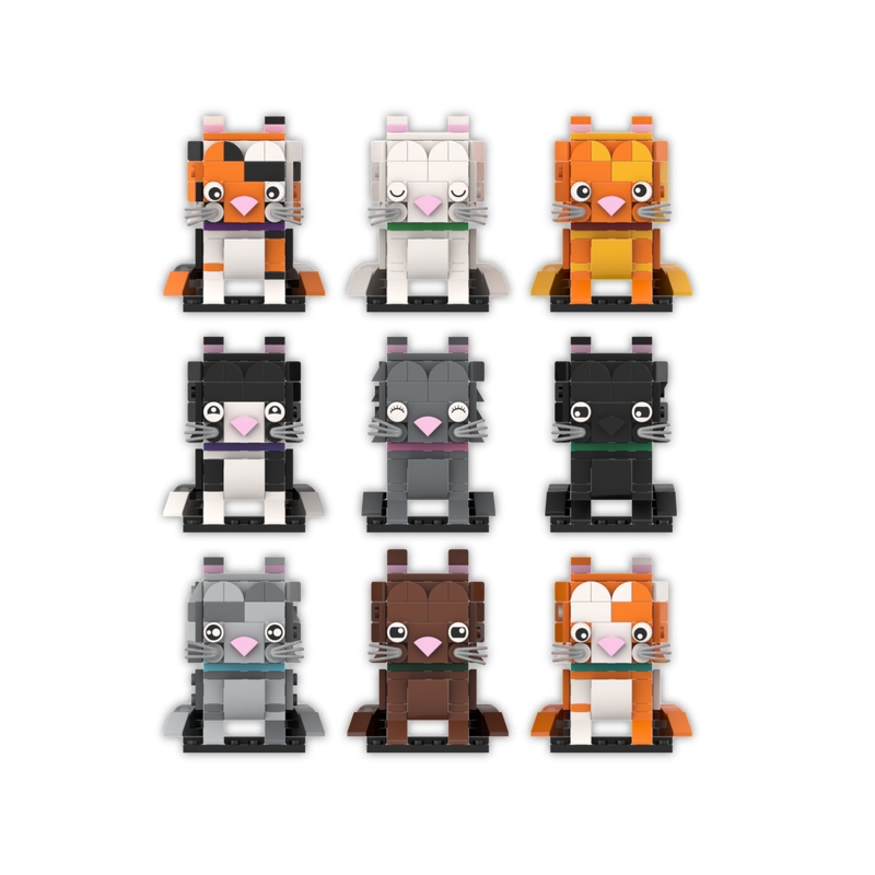 LEGO MOC-234701 Brickhead Cat Bundle - 9 Variations! by ...