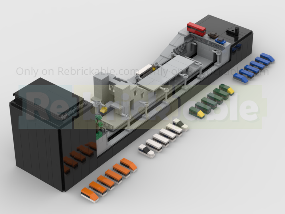 LEGO MOC-234740 Motorised Miniature High Speed Model Railway With ...