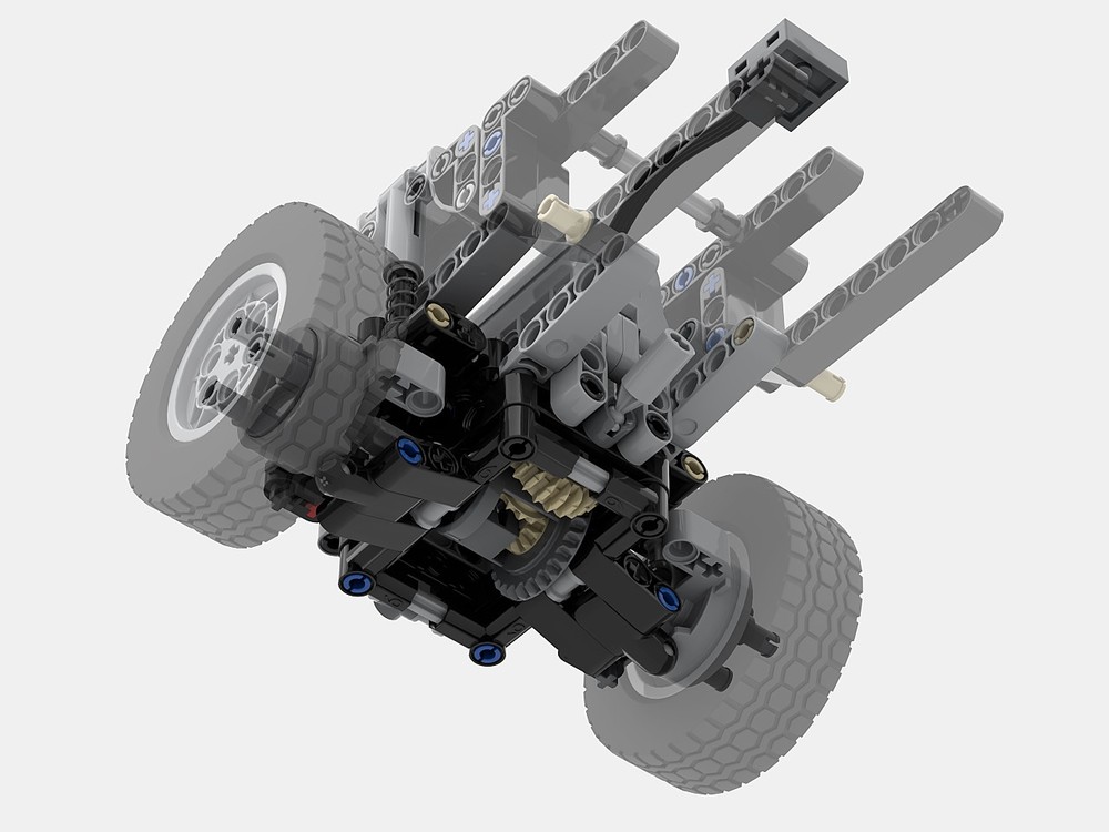 LEGO MOC 11-Stud Motorized Front Axle (Onboard PFS Servo) by Nico71 ...