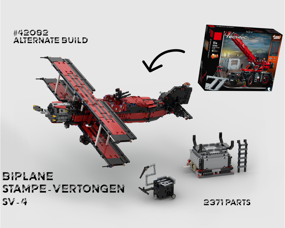 LEGO MOC-234856 42082 Stampe SV-4 Biplane | LEGO Technic Vintage ...