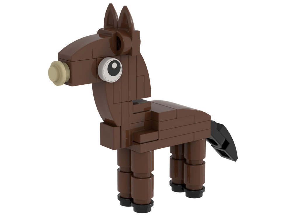 LEGO MOC Easy LEGO® Farm Animal – Horse (43 parts, Simple Build for ...