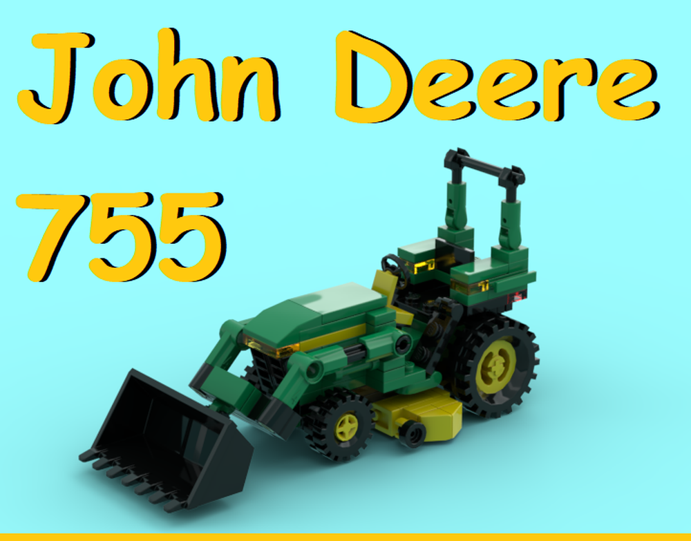 LEGO MOC John Deere 755 Tractor with mower deck by medleyj ...