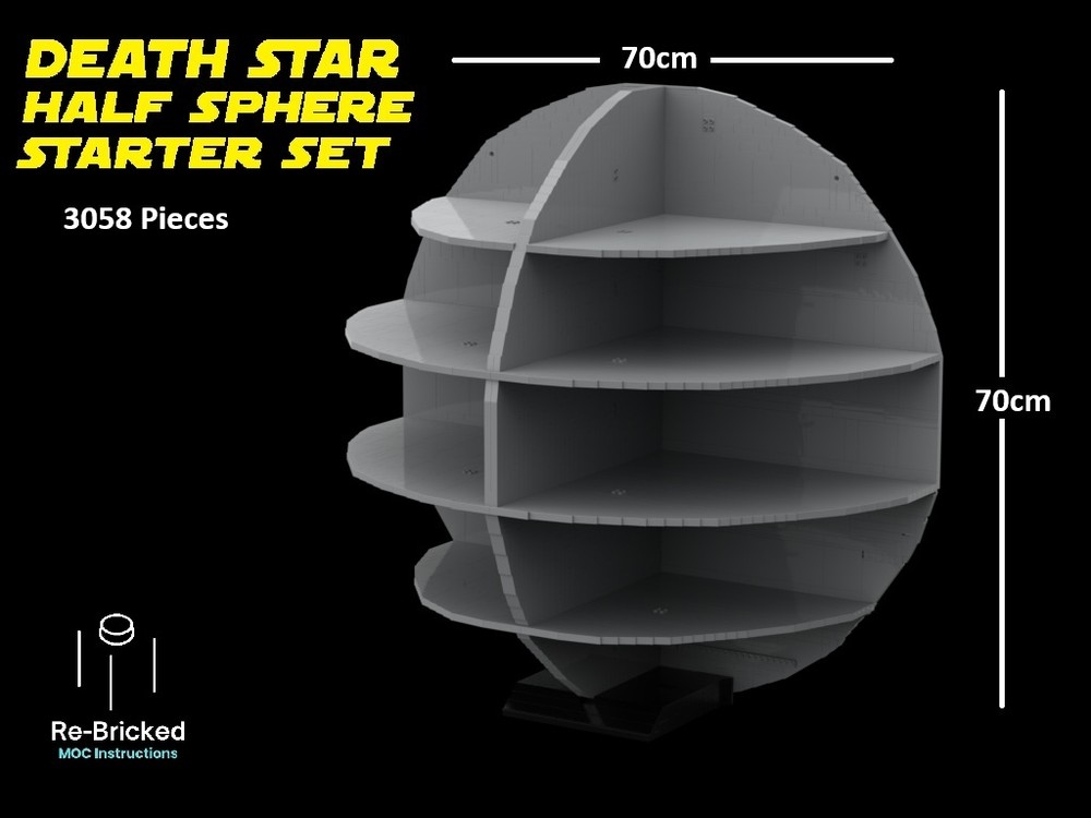 LEGO MOC-234974 Death Star Half Sphere UCS scale Starter set 70cm by re ...