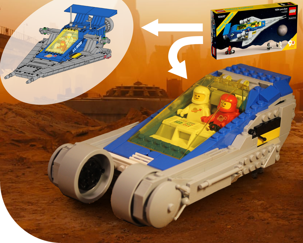 LEGO MOC Blade Runner Spinner, Classic Space Style | 10497 B1 alternate ...