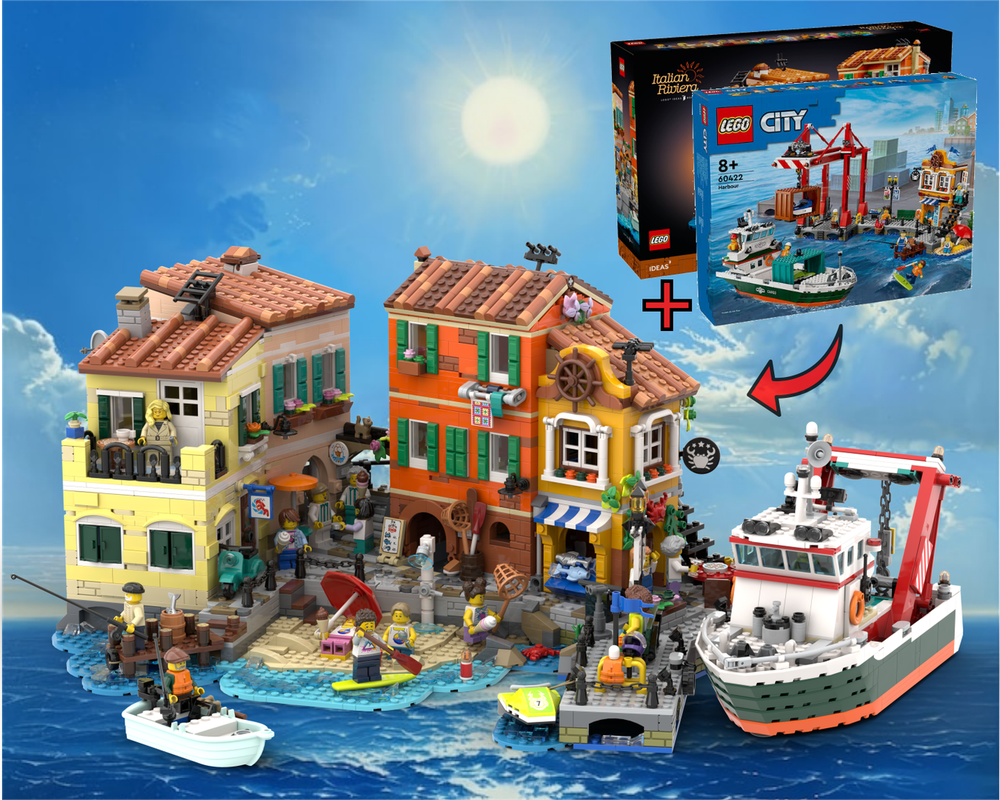 LEGO MOC-235034 Italian Harbor Island by Briquoleur | Rebrickable ...