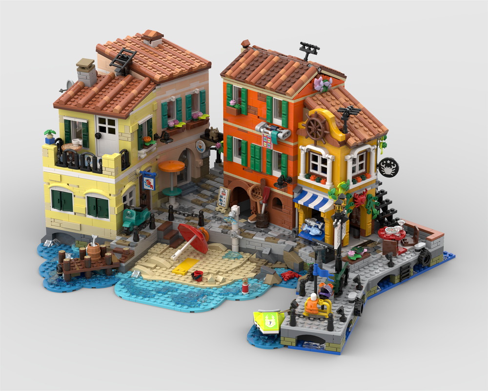 LEGO MOC-235034 Italian Harbor Island by Briquoleur | Rebrickable ...