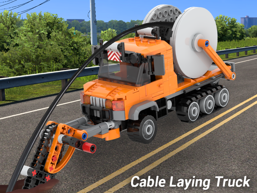 LEGO MOC Cable Laying Truck by Spectrumnist | Rebrickable - Build with LEGO