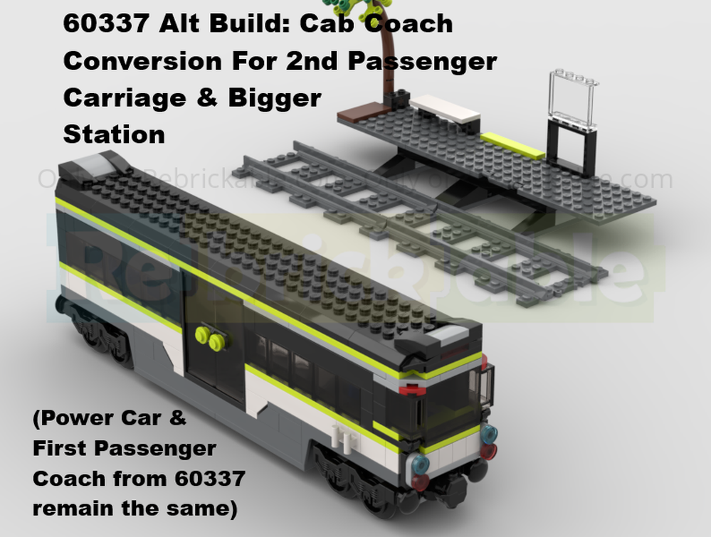 LEGO MOC 60337 Alt Build - Cab Coach Conversion For 2nd Passenger ...