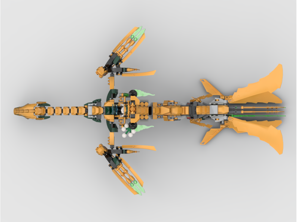 LEGO MOC Master Wu's Mechanical Golden Dragon (70666) MOC Project ...