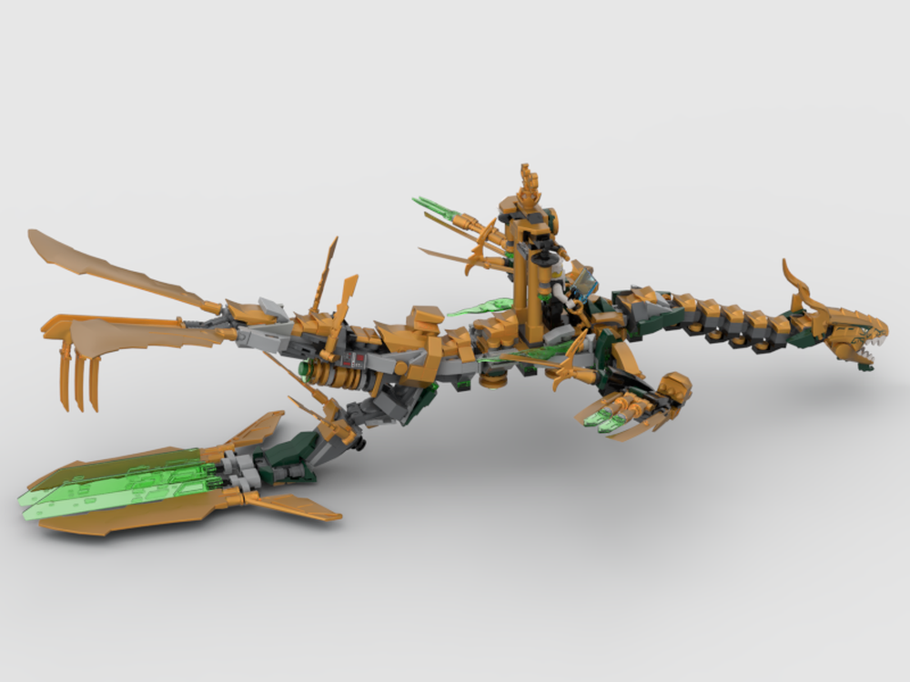 LEGO MOC Master Wu's Mechanical Golden Dragon (70666) MOC Project ...