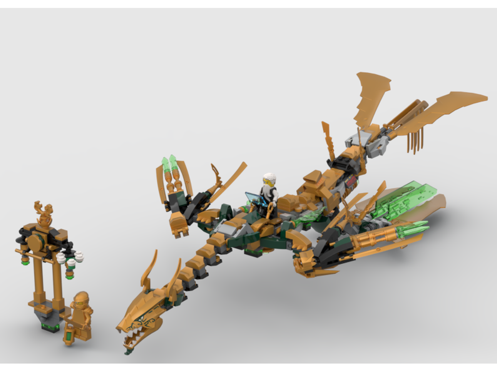 LEGO MOC Master Wu's Mechanical Golden Dragon (70666) MOC Project ...