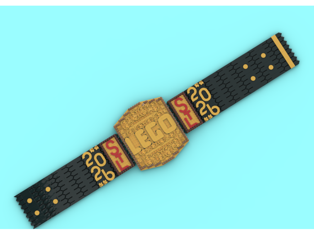 LEGO MOC-235354 wearable LEGO Championship belt with customizable size ...