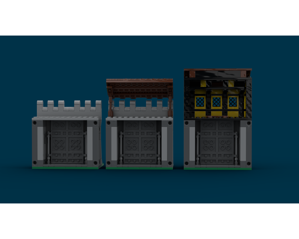 LEGO MOC-235399 Modular Medieval castle Gates by G3ppO | Rebrickable ...