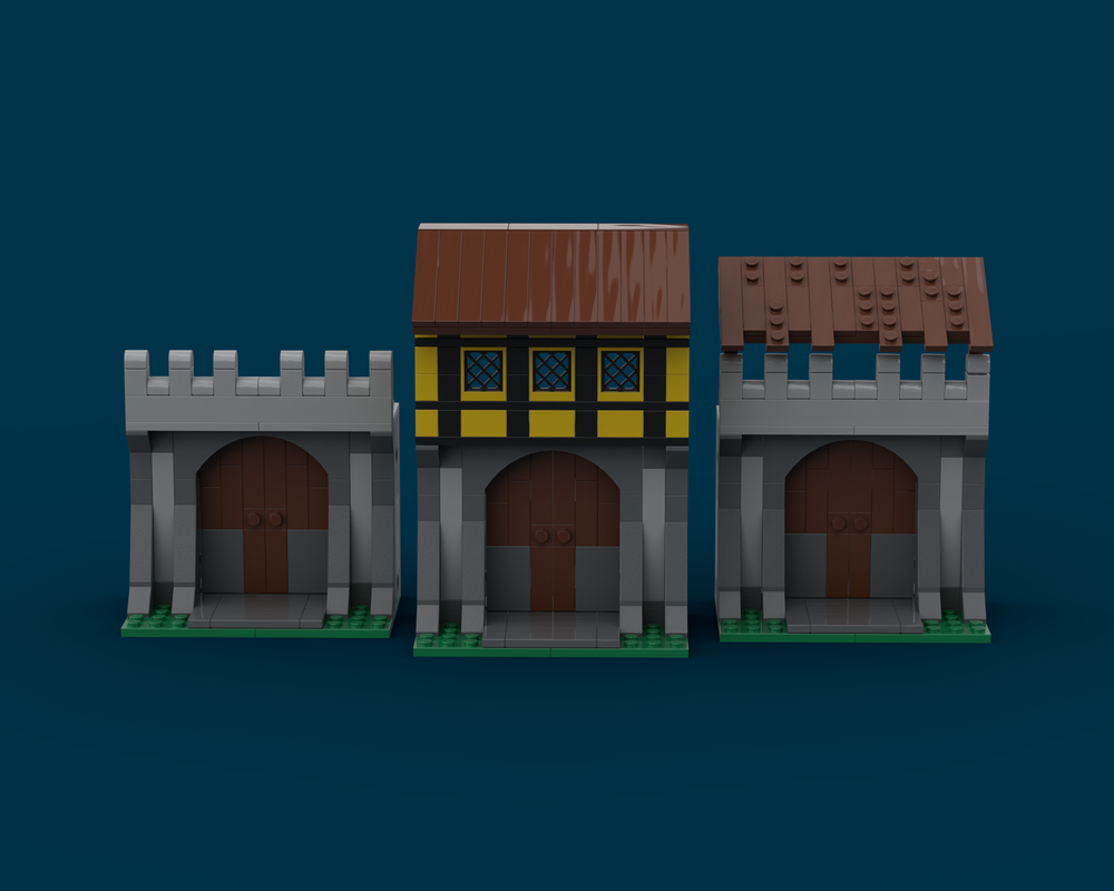 LEGO MOC Modular Medieval castle Gates by G3ppO | Rebrickable - Build ...