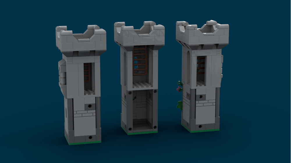 LEGO MOC Square modular castle tower by G3ppO | Rebrickable - Build ...