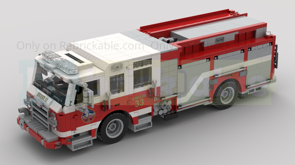 LEGO MOC-235415 1/20 Scale Fire Engine (SMFR Engine 33) by brickdefense ...