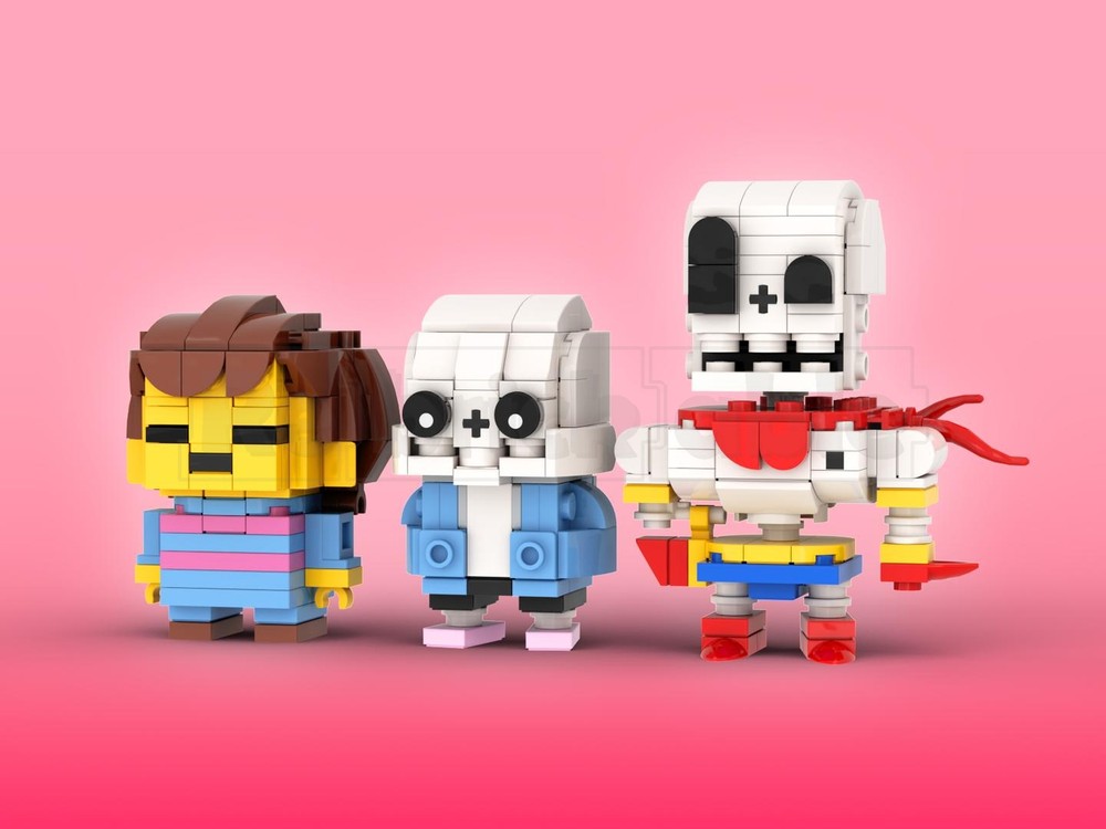 LEGO MOC Frisk, Sans & Papyrus Brickheadz LEGO MOC - Undertale by ...