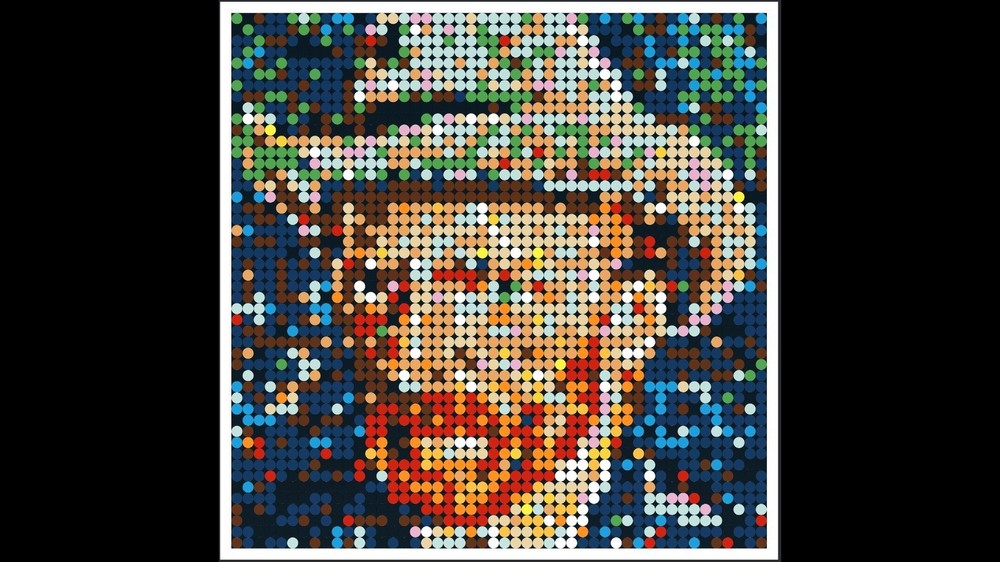 LEGO MOC Vincent van Gogh Self Portrait with Hat Mosaic Art by ...