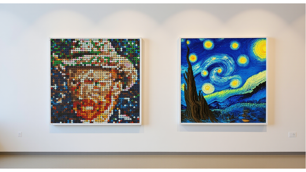 LEGO MOC Vincent van Gogh Self Portrait with Hat Mosaic Art by ...