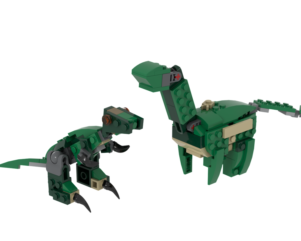 LEGO MOC velociraptor and baby sauropod by pinplateclip | Rebrickable ...
