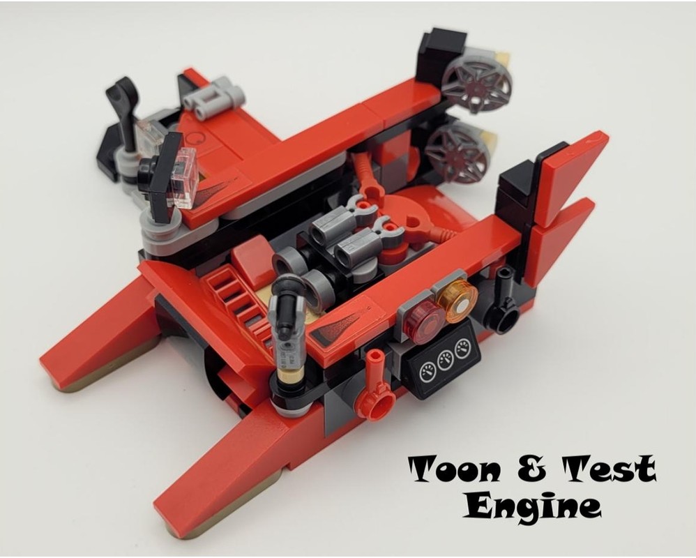 LEGO MOC Tooned F40 Supercar & Dyno Toon Engine Test Stand by ford4thot ...
