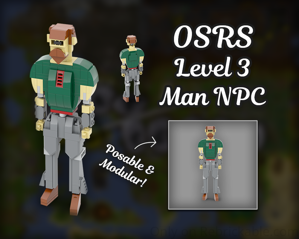 LEGO MOC (OSRS) Lvl 3 Man NPC by IzzyDesigns | Rebrickable - Build with ...