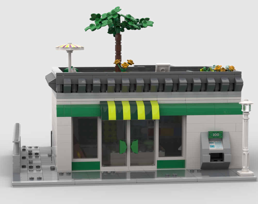 LEGO MOC Grocery Store with Rooftop Garden by TechnicTitan ...