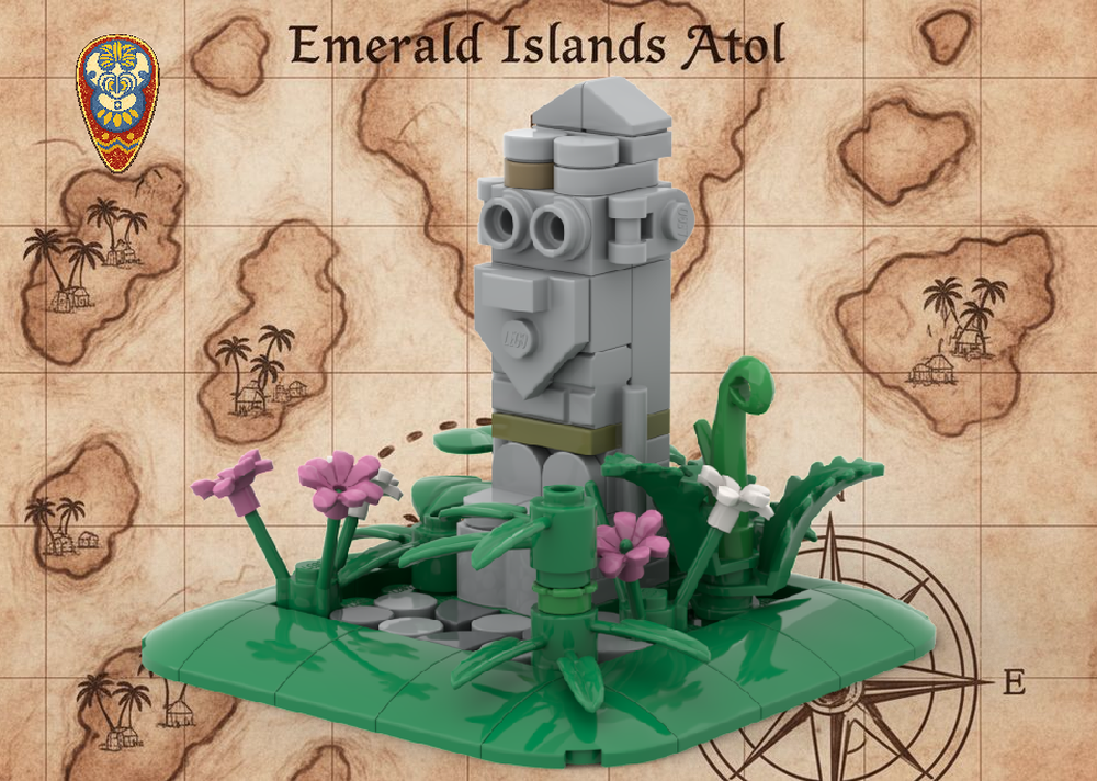 LEGO MOC Tiki - Idole statue, cobblestones & plants / Vignette #6 🎁 ...
