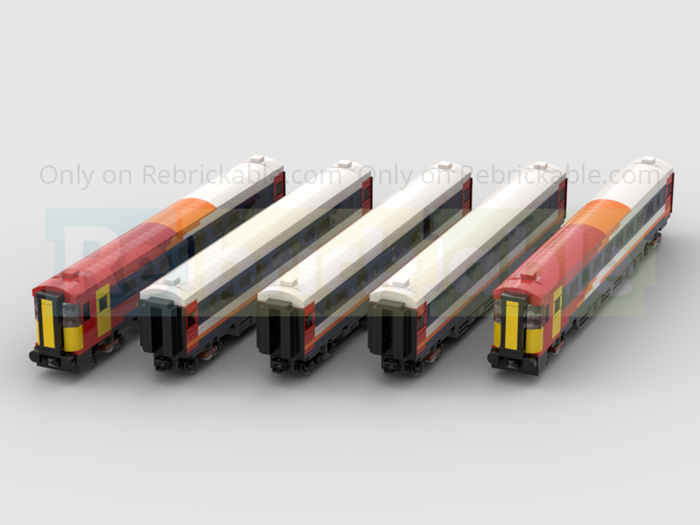 LEGO MOC-236254 4-Wide Class 442 Wessex Electric Five-Carriage EMU ...