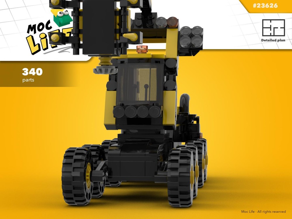 LEGO MOC-23626 Ponsse Scorpion King tree harverster by MocLife ...