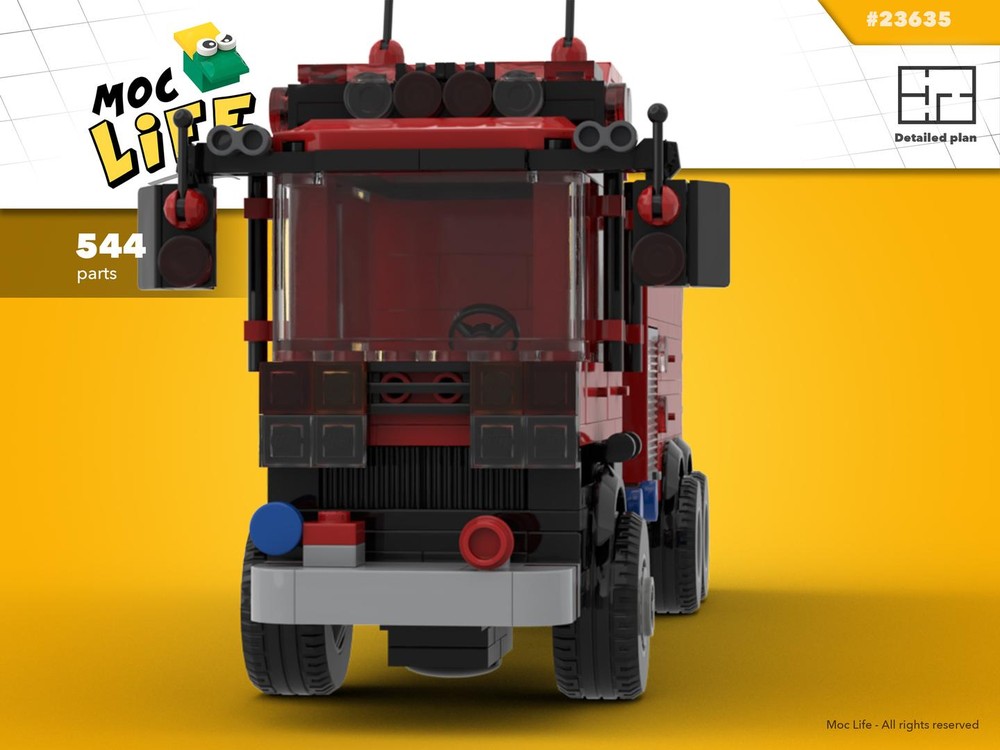 Lego Moc Fire Engine With Hose By Moclife Rebrickable Build With Lego