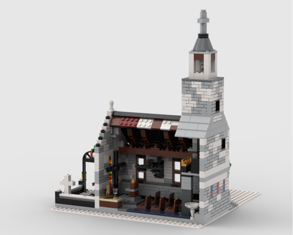 LEGO MOC 10291 Winter Village Church by AndrewG123 | Rebrickable ...