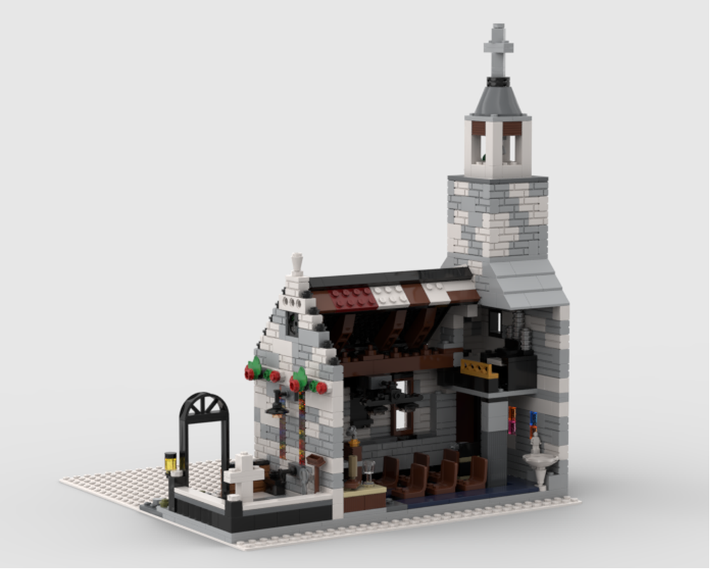 LEGO MOC 10291 Winter Village Church by AndrewG123 | Rebrickable ...